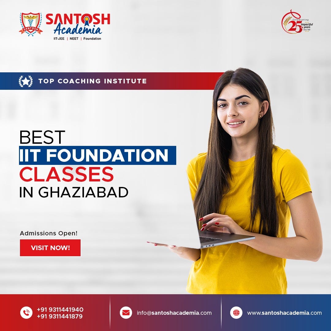 Best IIT Foundation Classes in Ghaziabad - Santosh Academia - Medium