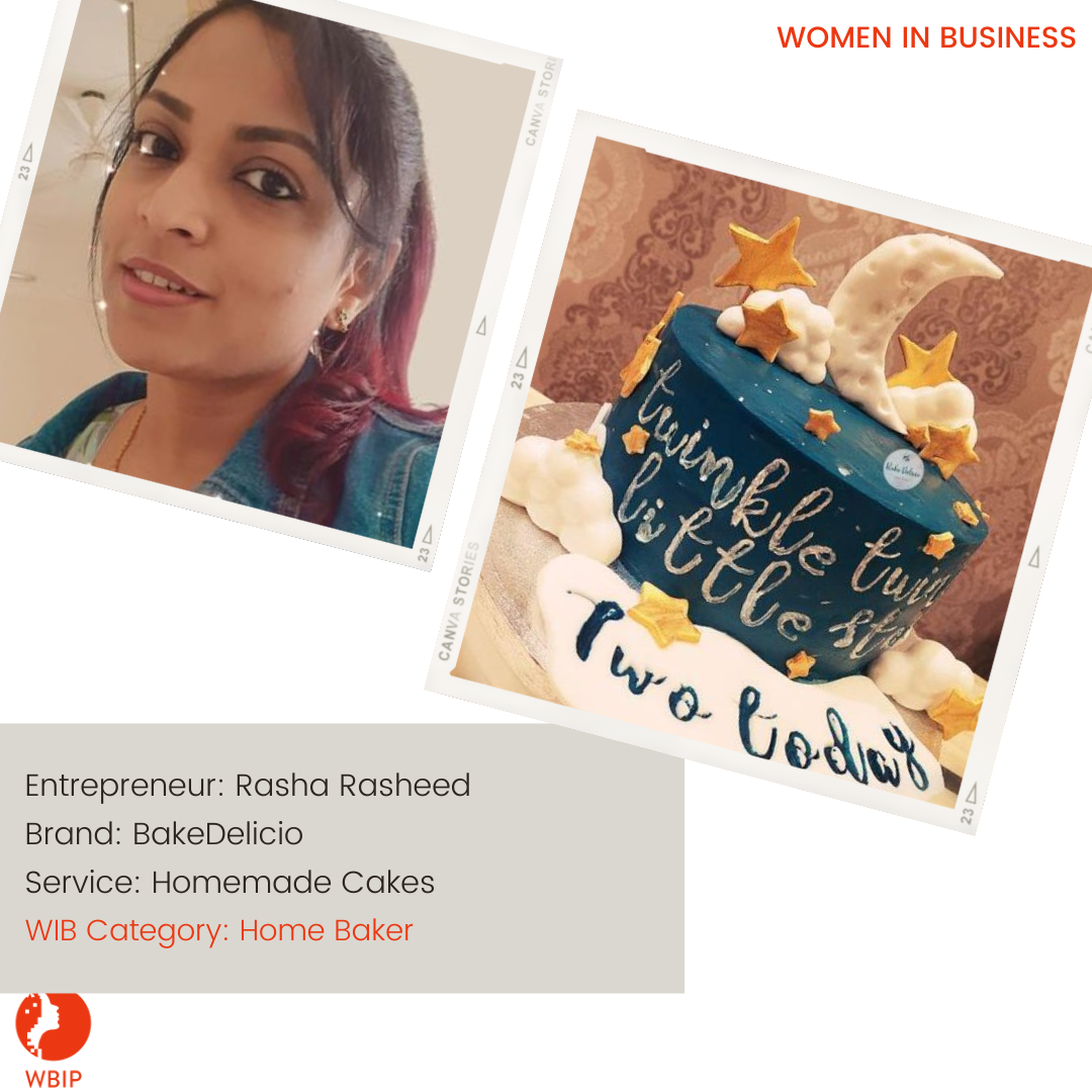 Rasha Rasheed is a creative home baker who bakes freshly handcrafted ...