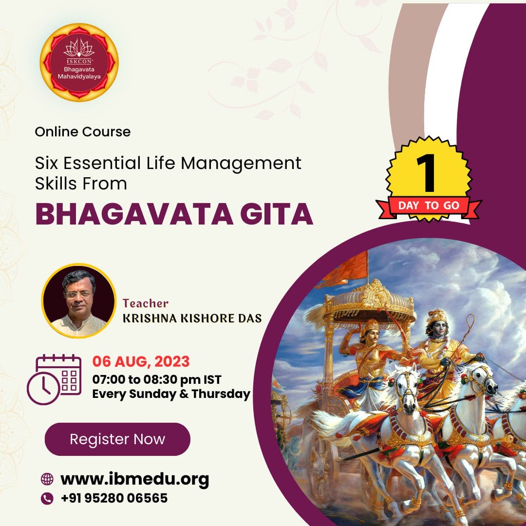 Six essential life management skills from Bhagavad-Gita | Online Course ...