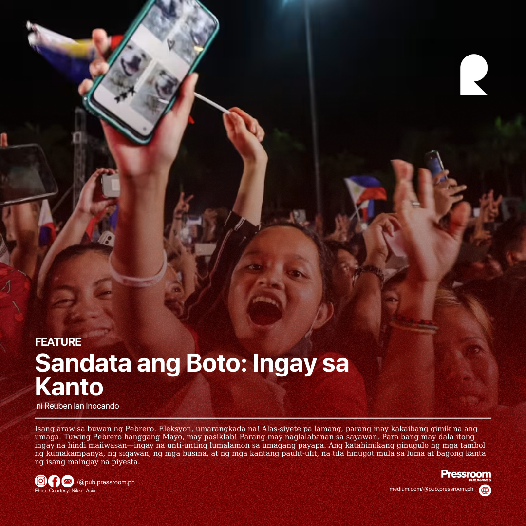 Sandata ang Boto: Ingay sa Kanto. ni Reuben Ian Inocando | by Pressroom ...