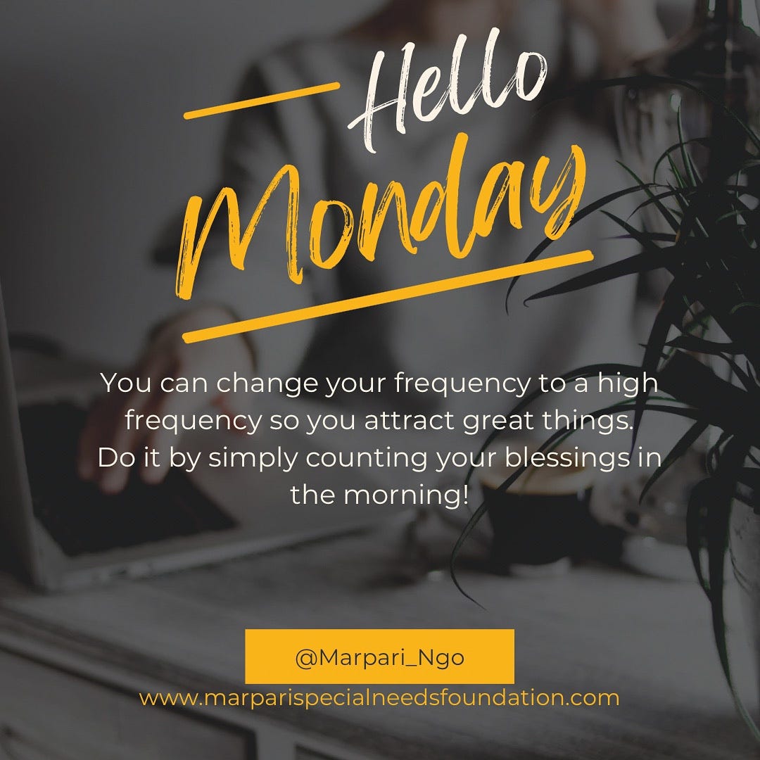 You can change your frequency to a high frequency so you attract great ...