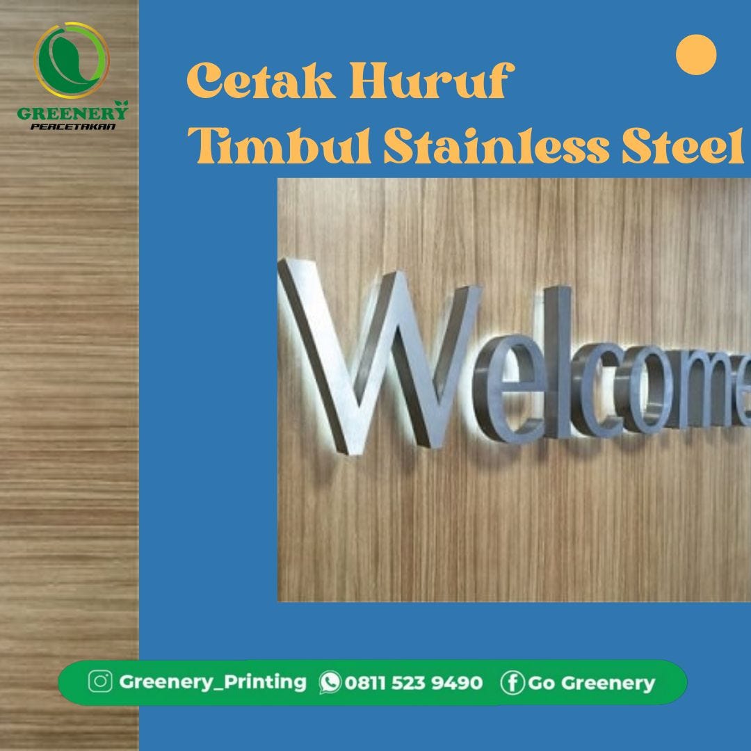 Pusat Cetak Huruf Timbul Stainless Steel di Lamandau Hub 0811 5239 490 ...