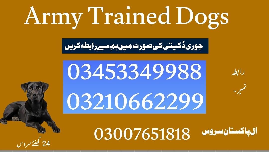 Army Dog Center Sargodha 03453349988 Army Dog Center Rawalpindi is a ...