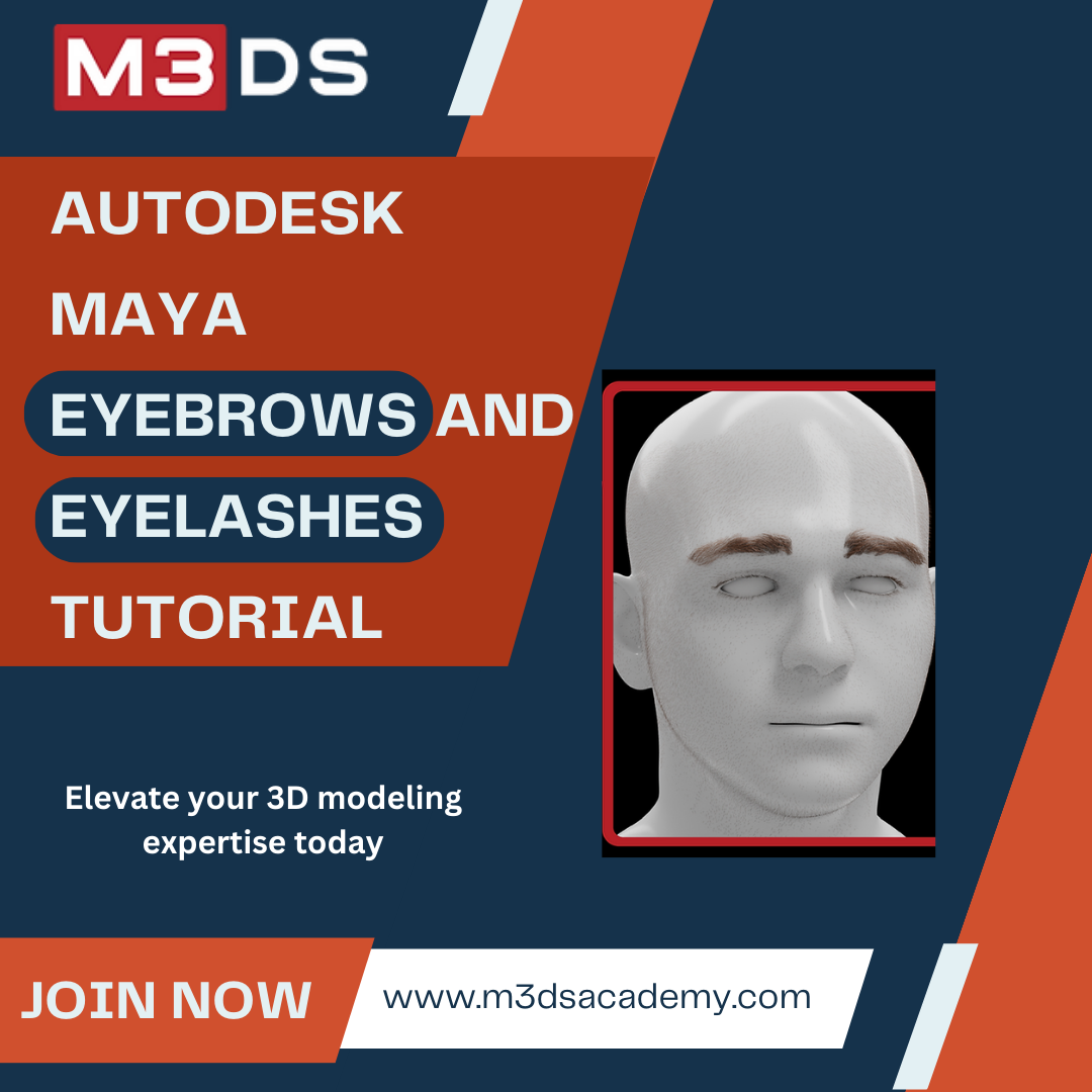 Autodesk Maya Eyebrows and Eyelashes Tutorial - M3DS Academy - Medium