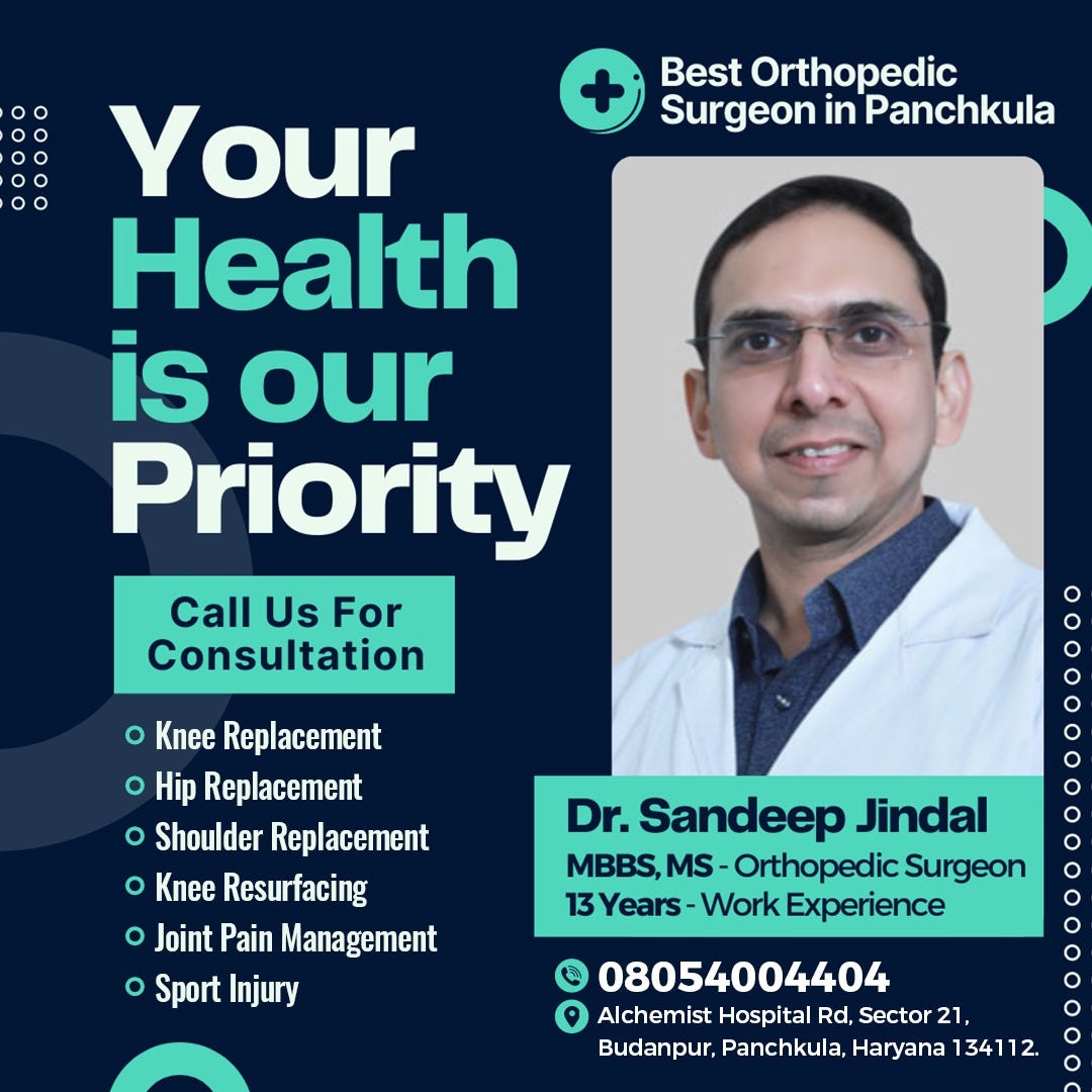 Best Orthopedic Doctor in Panchkula - Dr. Sandeep Jindal - Medium
