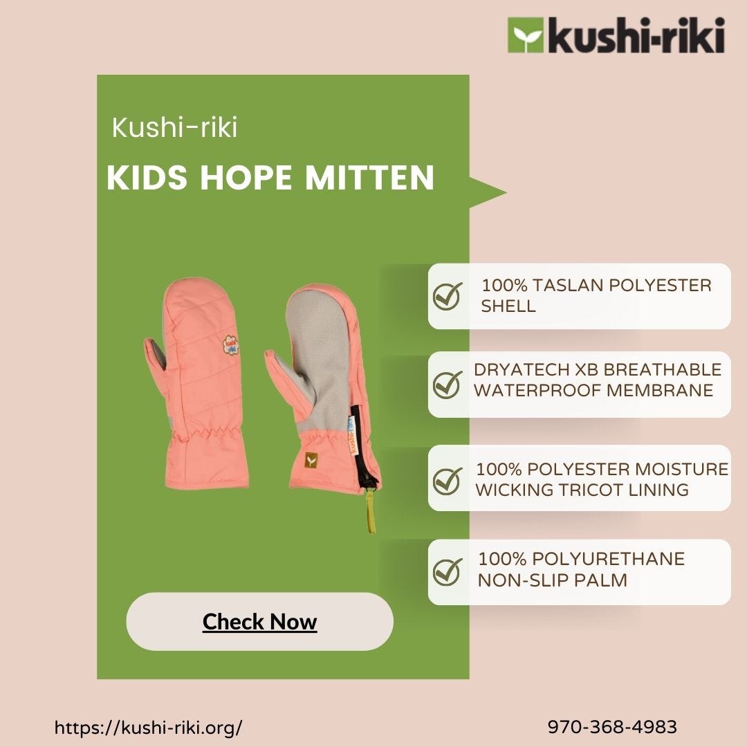 Warmth for Little Hands: Kids Hope Mitten - Kushi-riki - Medium