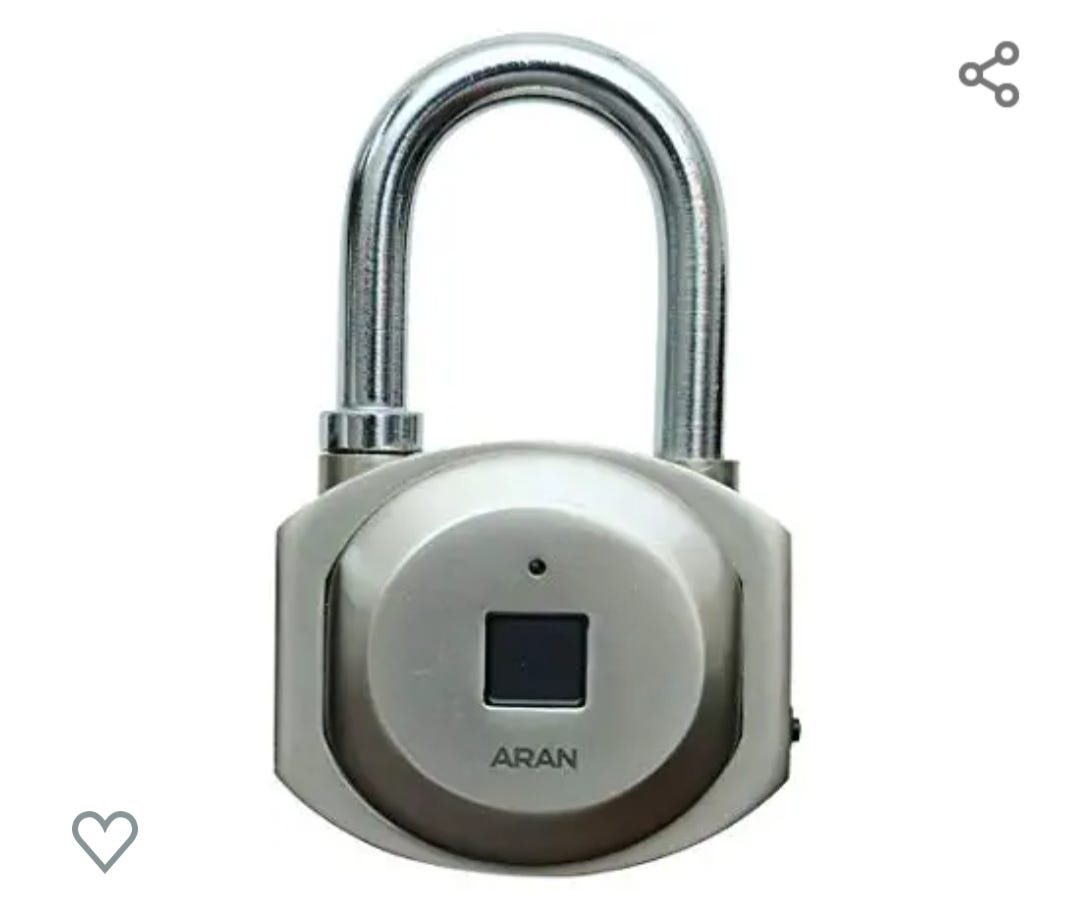 ARAN WiFi Smart Padlock | 50 Finger Prints | Theft Alert | Remote ...
