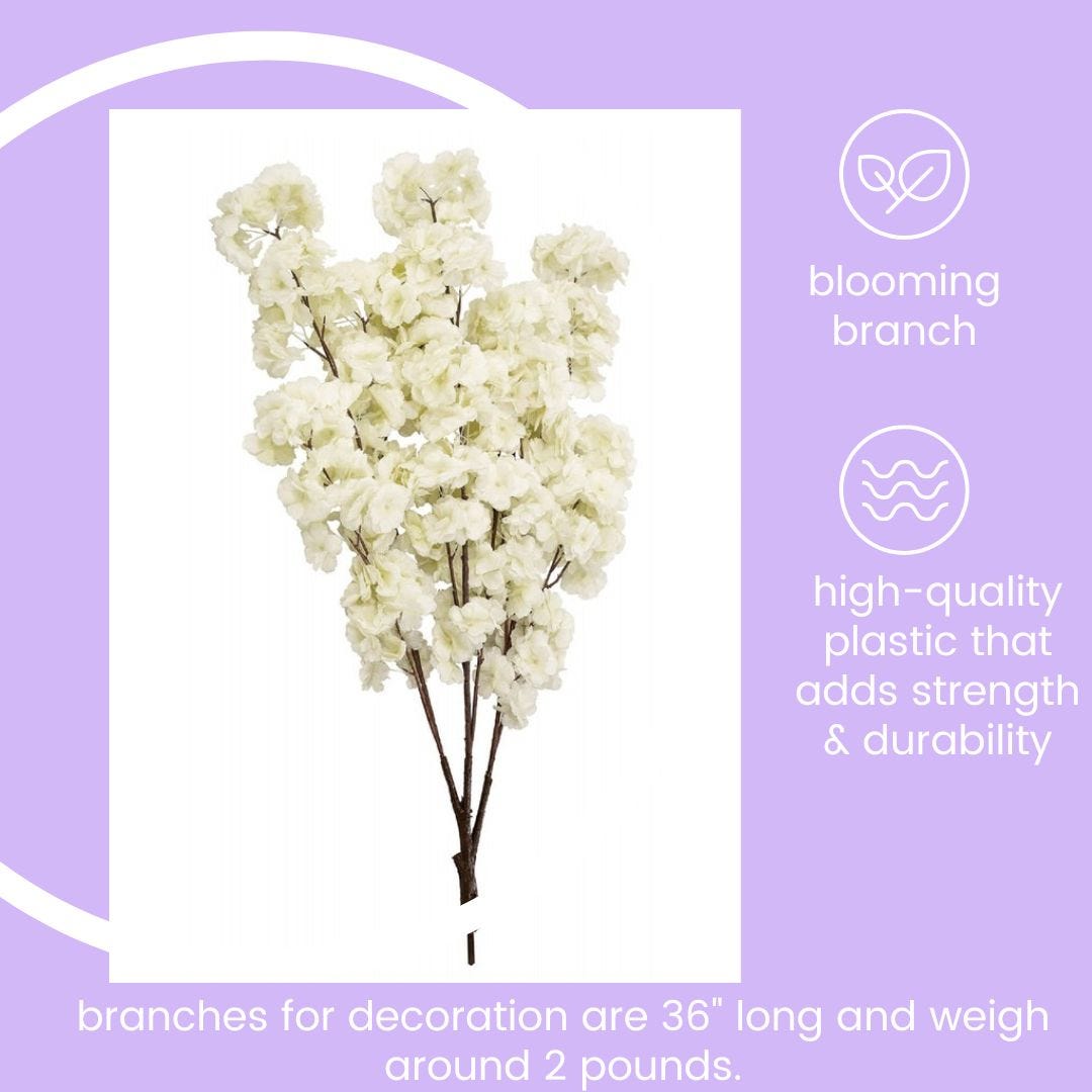 Single Hydrangea Bloom Branch — Decorative Branches — Interchangeable ...
