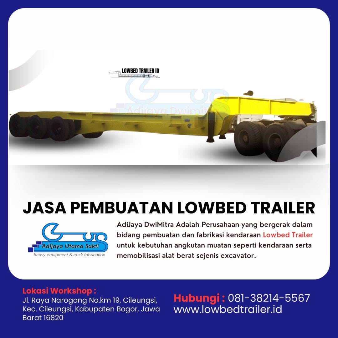 Lowbed trailer untuk industri bogor, Hubungi 081–38214–5567 | by ...