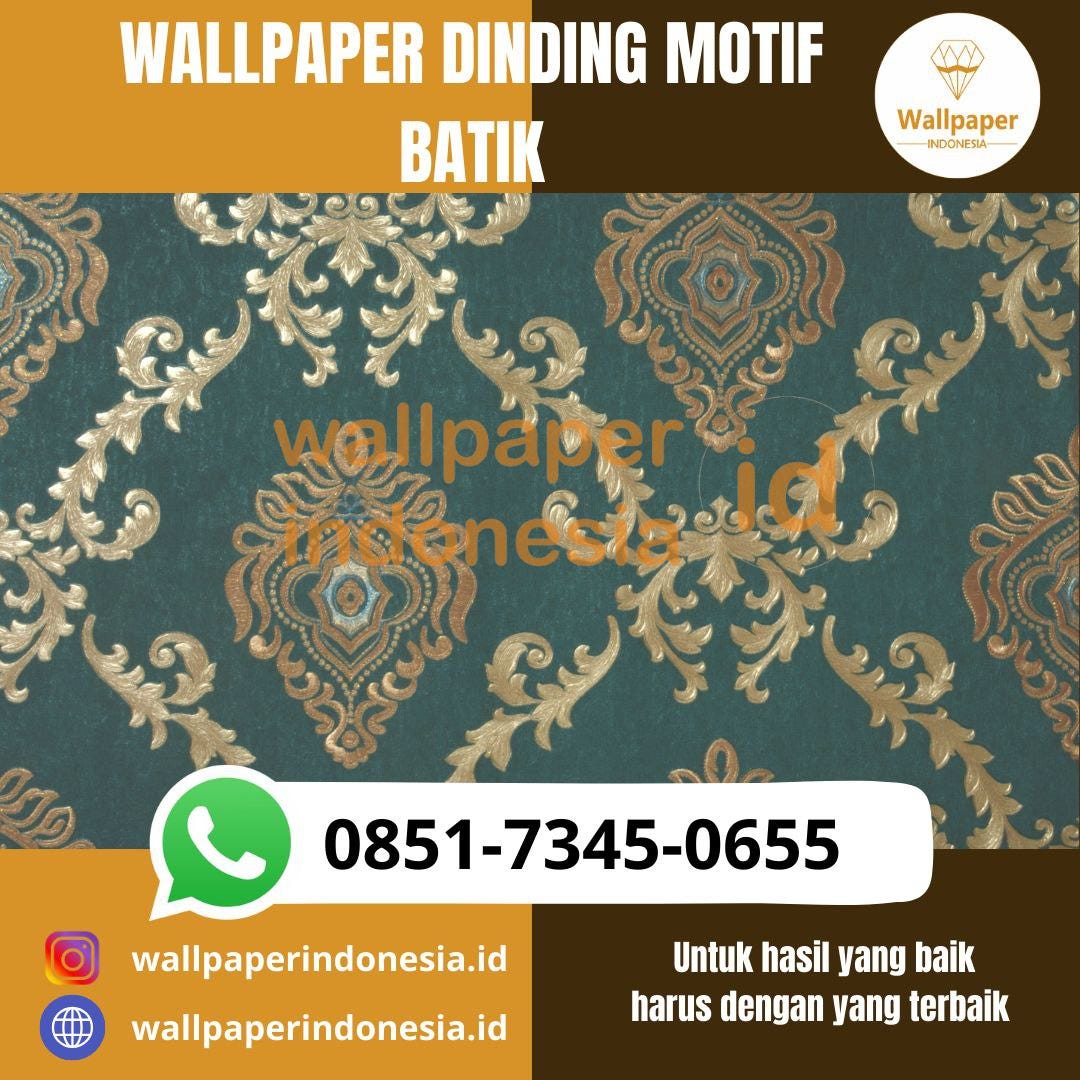 WALLPAPER DINDING MOTIF BATIK - jasa wallpaper indonesia - Medium