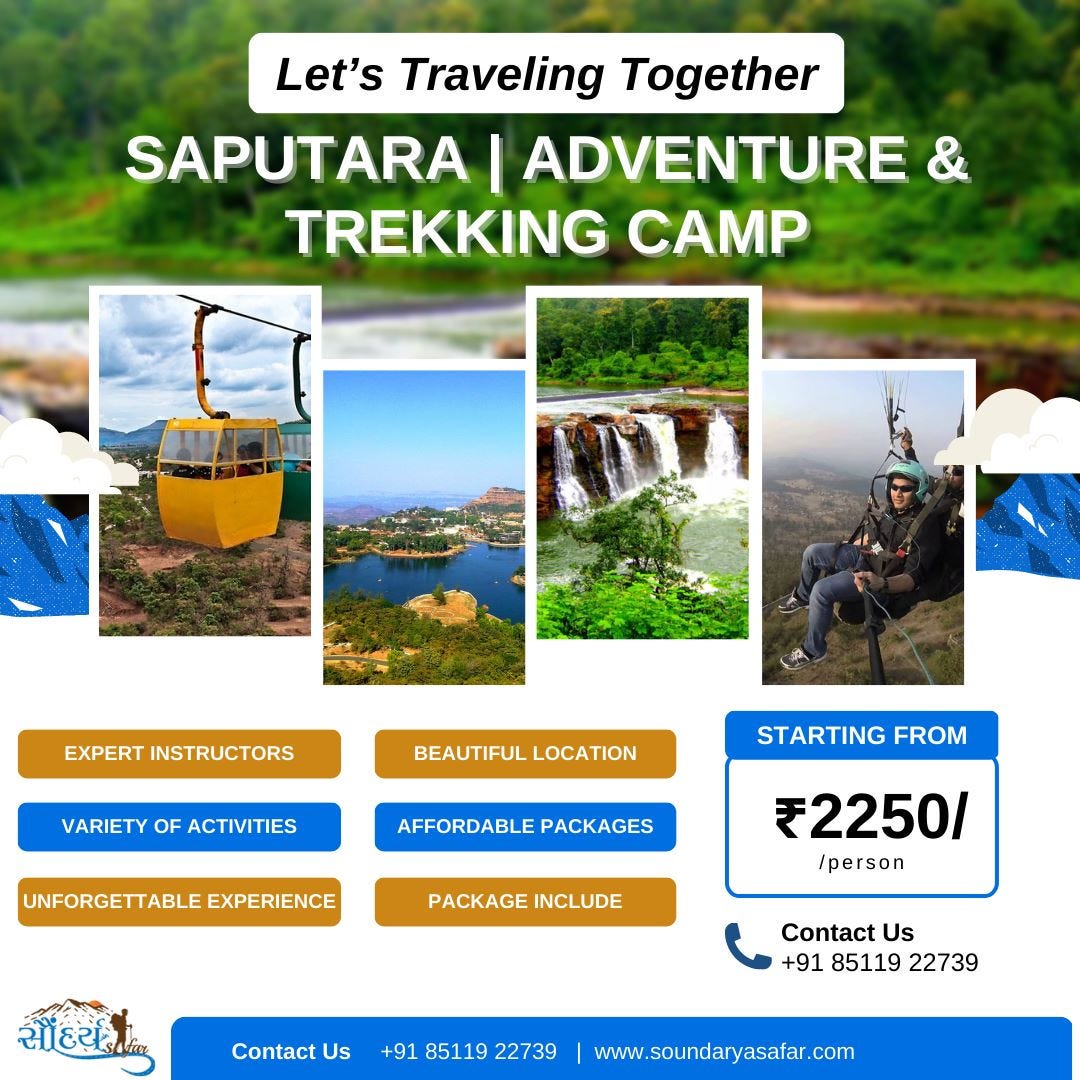 Book Your Saputara Adventure Camp Package With Soundarya Safar Today ...