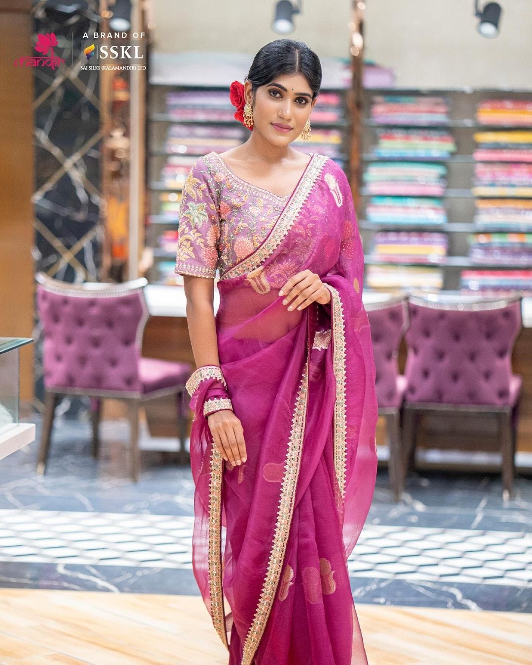 Celebration in Colors: The Radiant Elegance of the Organza Saree ...