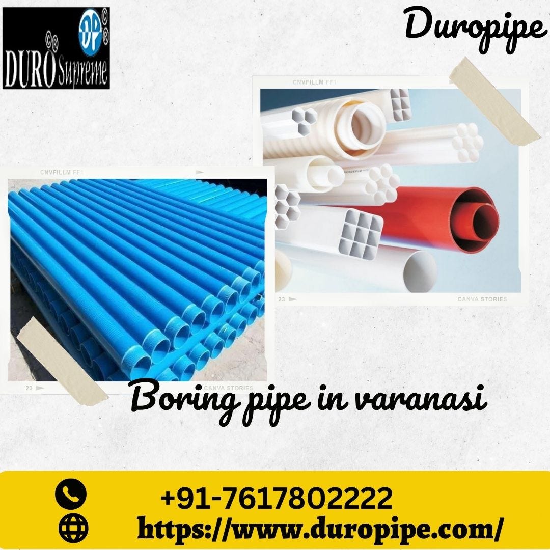 Boring pipe in Varanasi - duro pipe - Medium