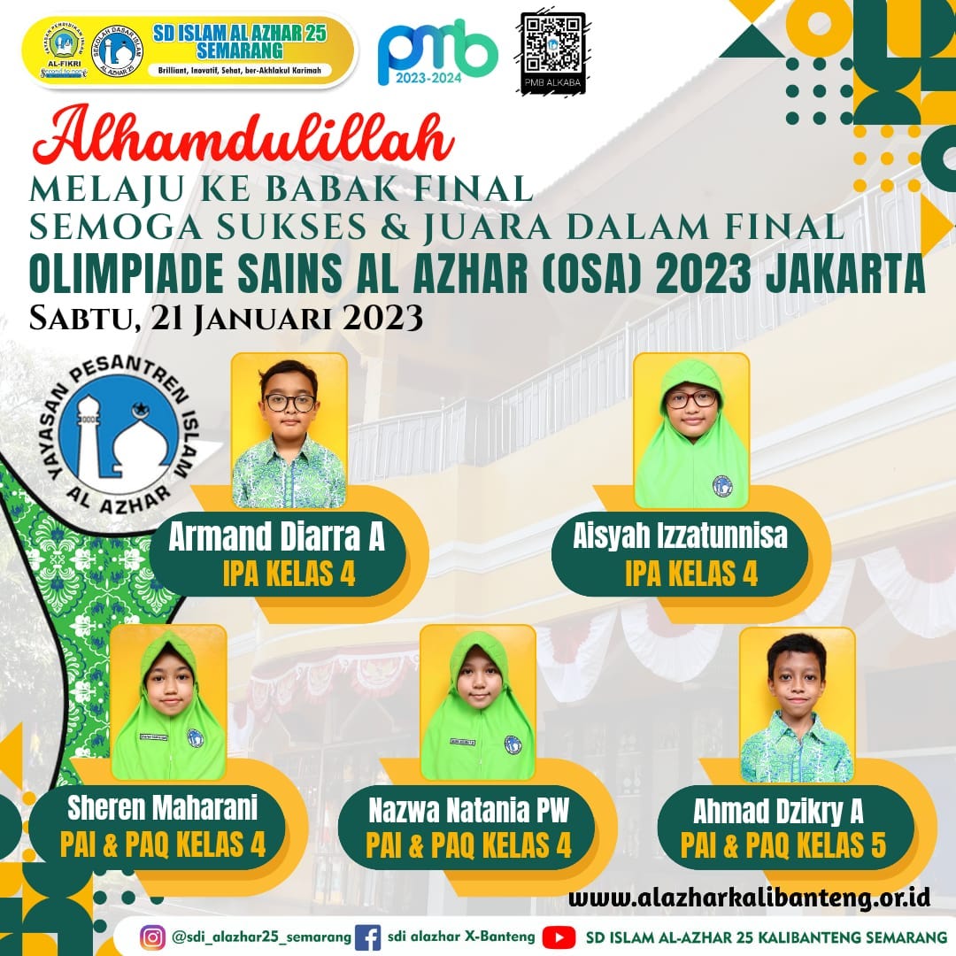 OSA XV IPA Silver Medalist — Olimpiade Sains Al Azhar XV 2023 - Armand ...