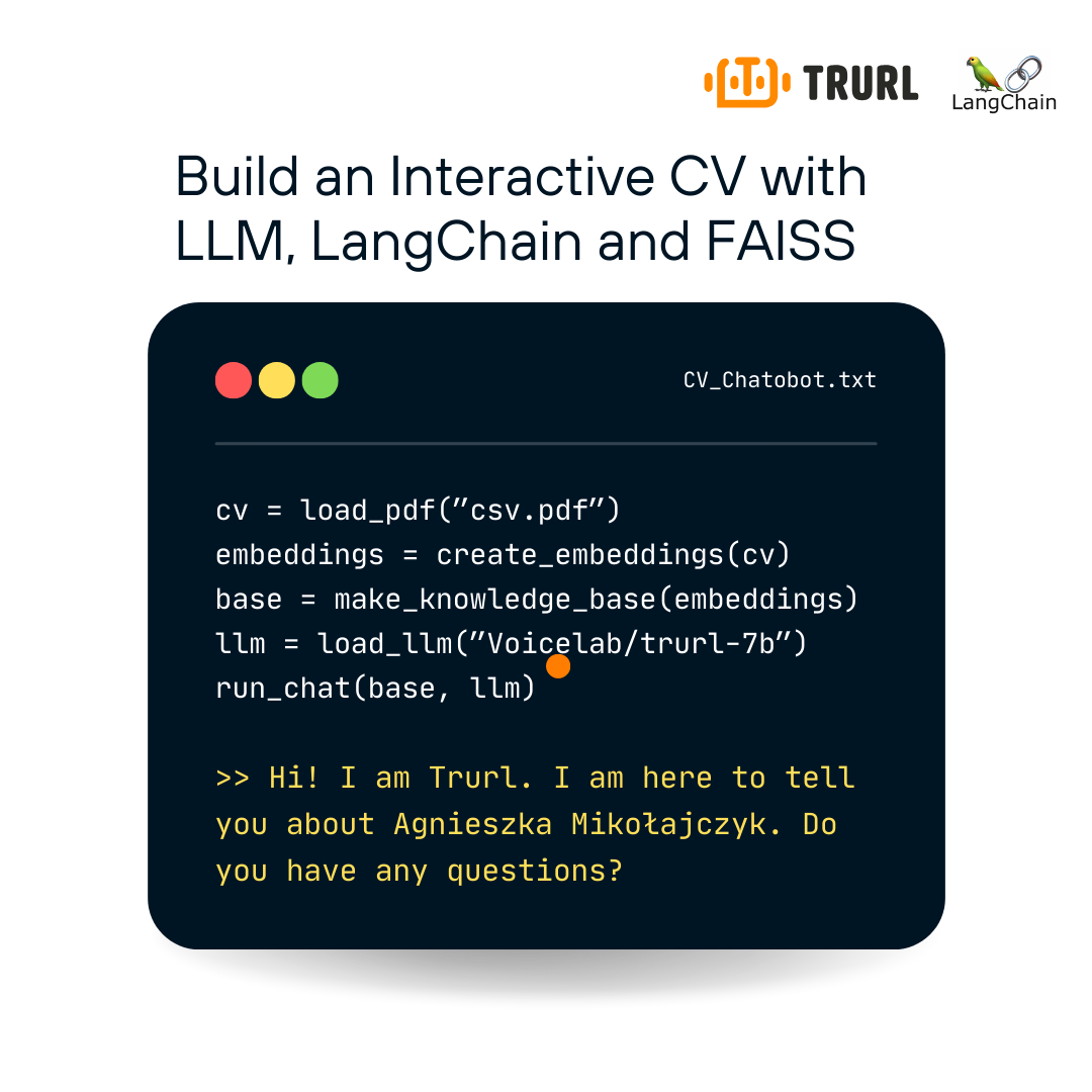 Transform your CV into an Interactive Chatbot with LLM, FAISS and LangChain | by Agnieszka ...