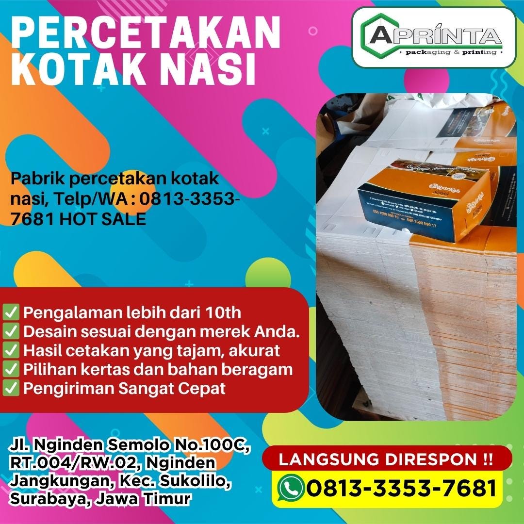 "percetakan box makanan percetakan box makanan Kota Surabaya cetak dus ...