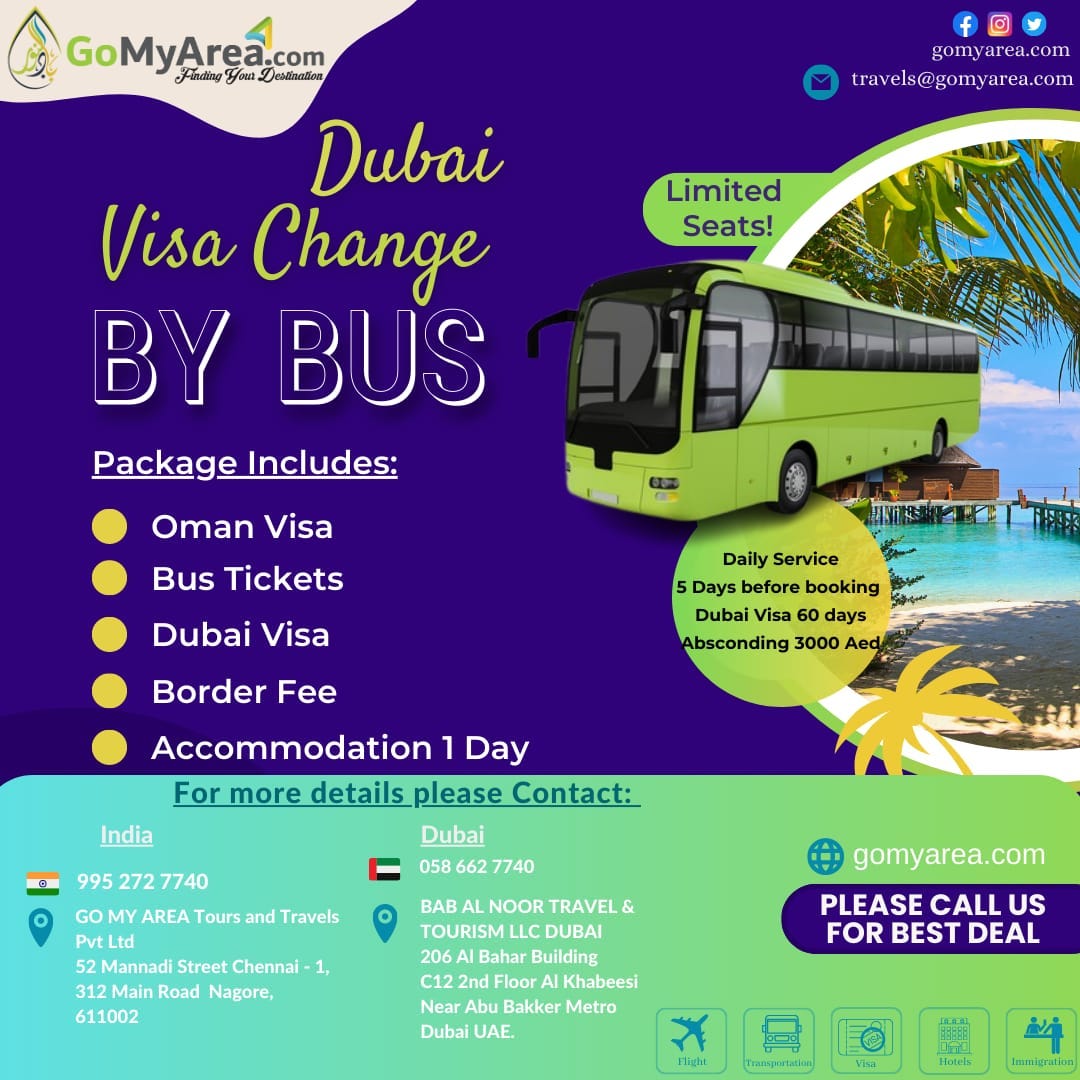 🛫😳Unlimited Offers with Dubai Visa Change by Bus: 1 Day Accommodation ...