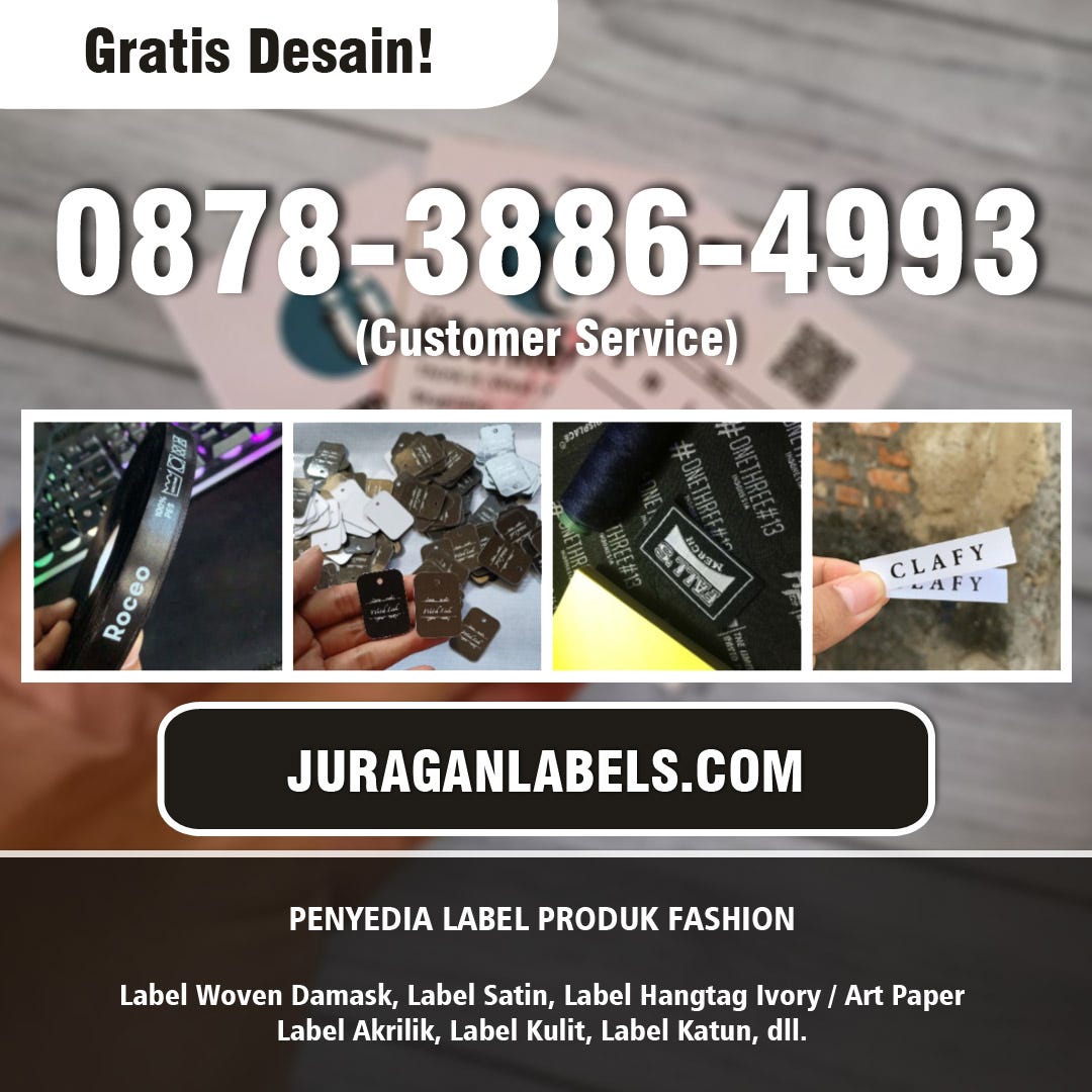 FREE DESAIN 087838864993 Label Baju Keren | by Cetakhangtagjakarta | Medium