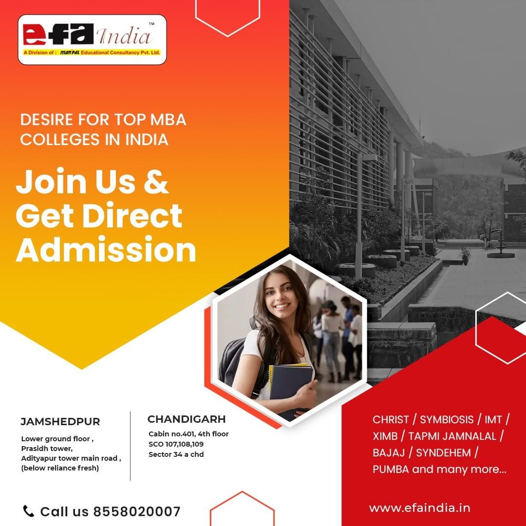 Desire for a Top MBA Collages In India? EFA India offers you admissions ...