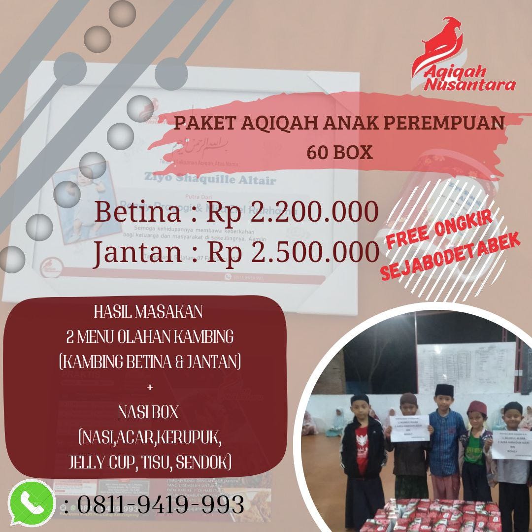 Paket Aqiqah Anak Perempuan 60 box - JasaAqiqahNusantara - Medium