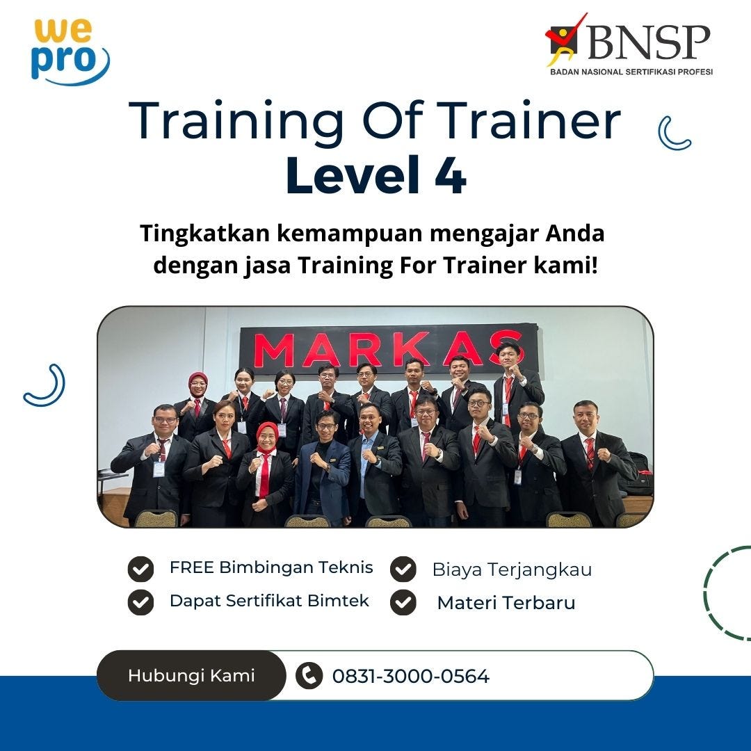 TERBARU 2024, WA 0831–3000–0564, Rekomendasi Training TOT BNSP Banyumas Wepro ...