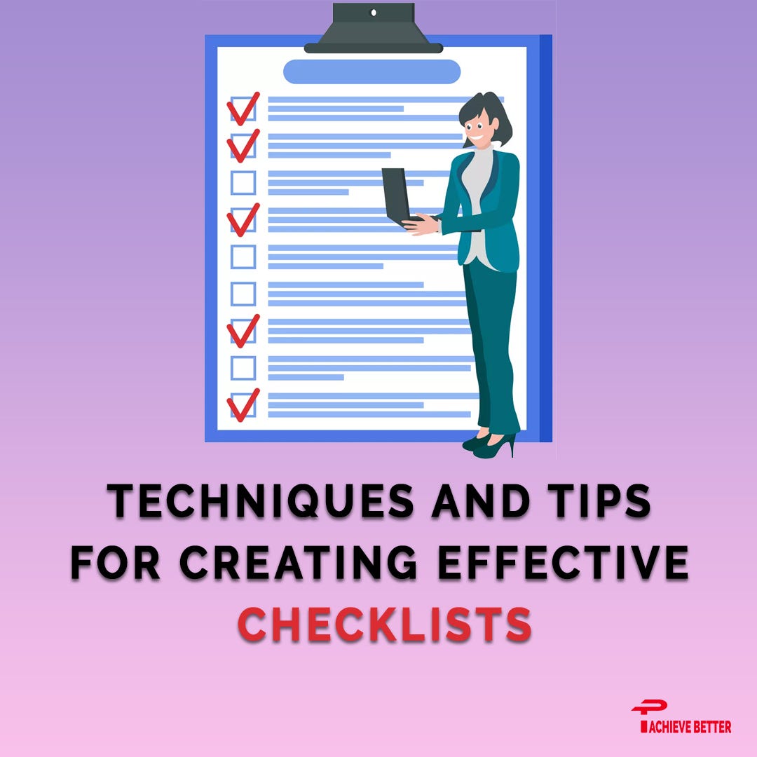 The Art of Checklist: Techniques and Tips for Creating Effective Checklists | by Gabriel Isaac ...
