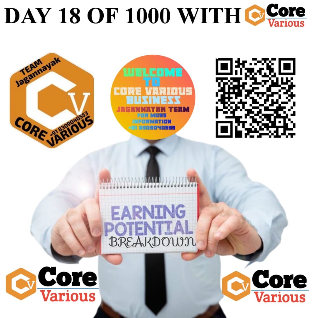 Day 18 of 1000: Earning Potential Breakdown 🌟 Core Various Business ...