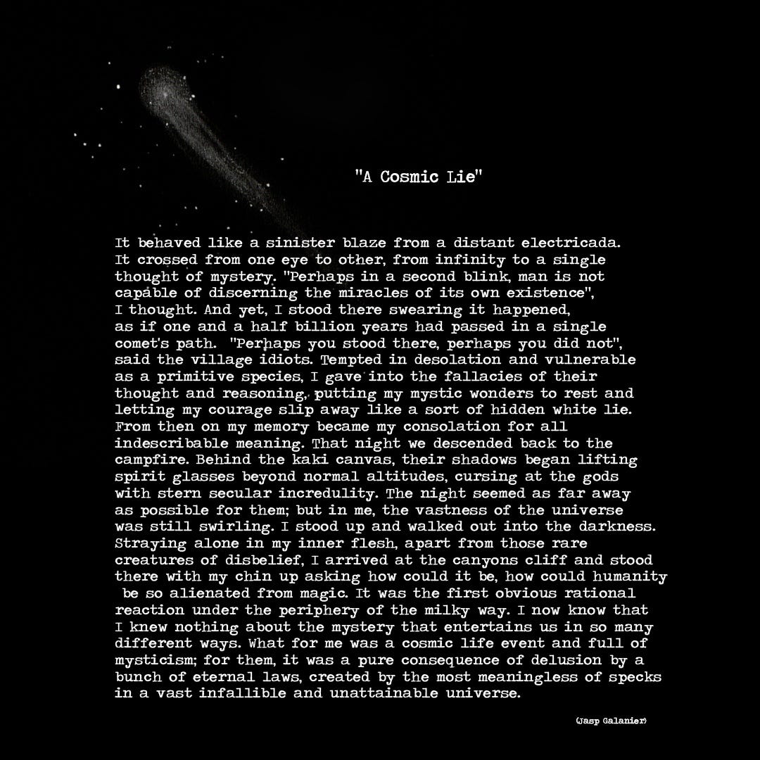 «A Cosmic Lie» | by Jasp Galanier | Medium