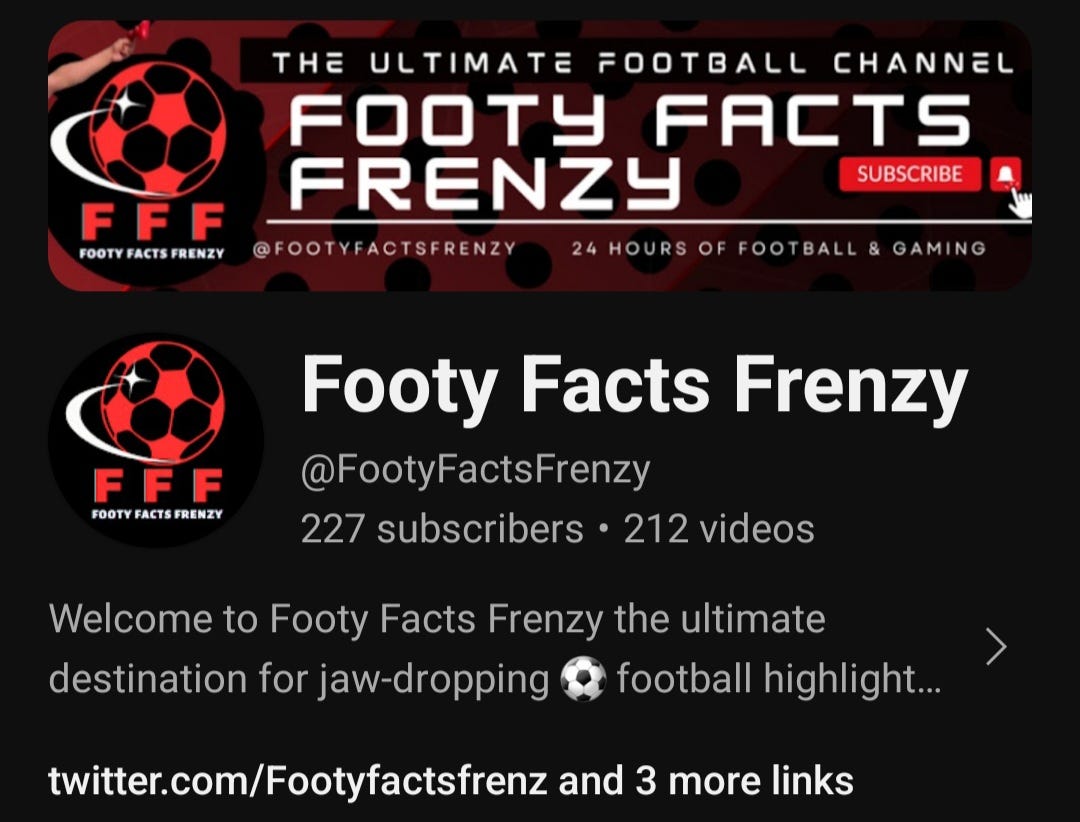 Footy Facts Frenzy Seeking Feedback to Boost Subscribers | by ...