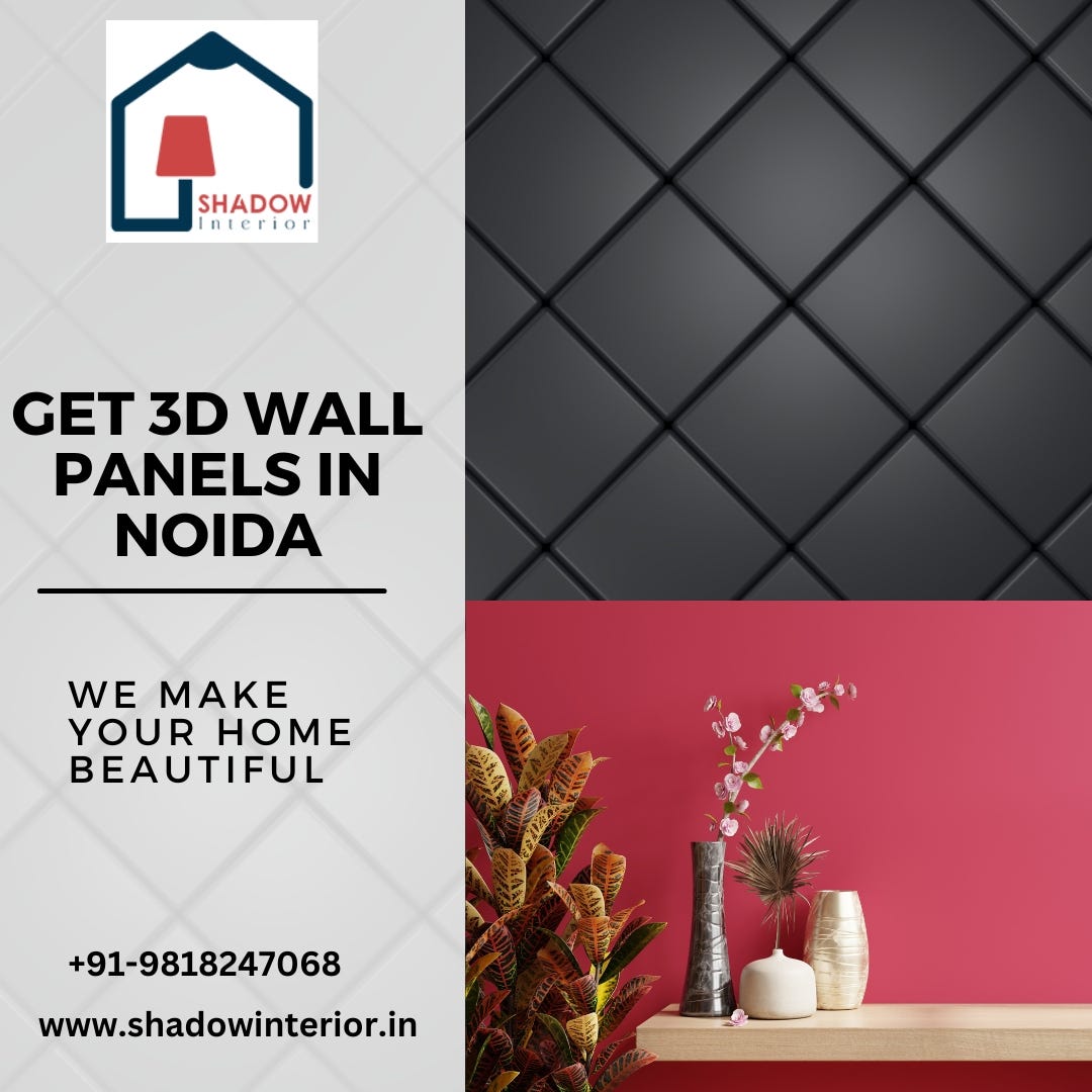Get 3D wall panels in Noida - Shadow Interior - Medium