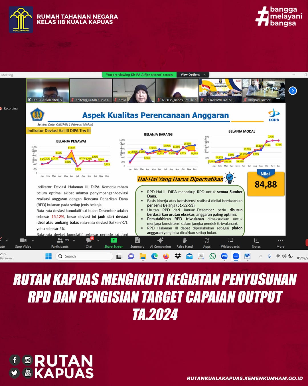 Rutan Kapuas Mengikuti Kegiatan Penyusunan RPD dan Pengisian Target Capaian Output TA.2024 | by ...