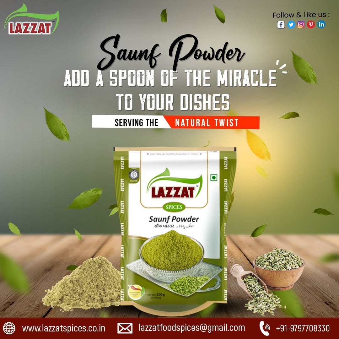 Lazzat Saunf Powder Sopore | Lazzat Food & Spices - LazzatSpices - Medium