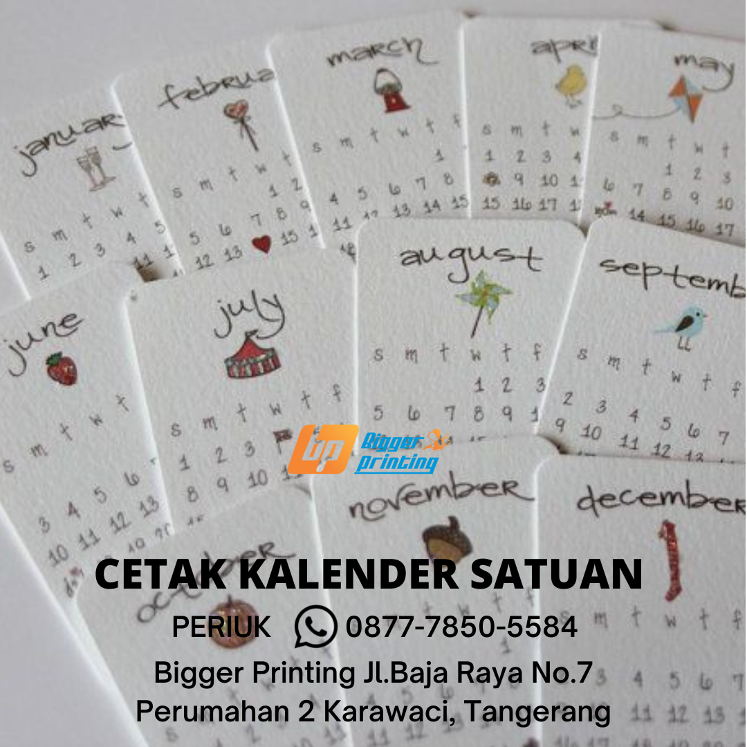 Cetak Kalender Satuan PERIUK TANGERANG - Cetakkalender Tngrng - Medium