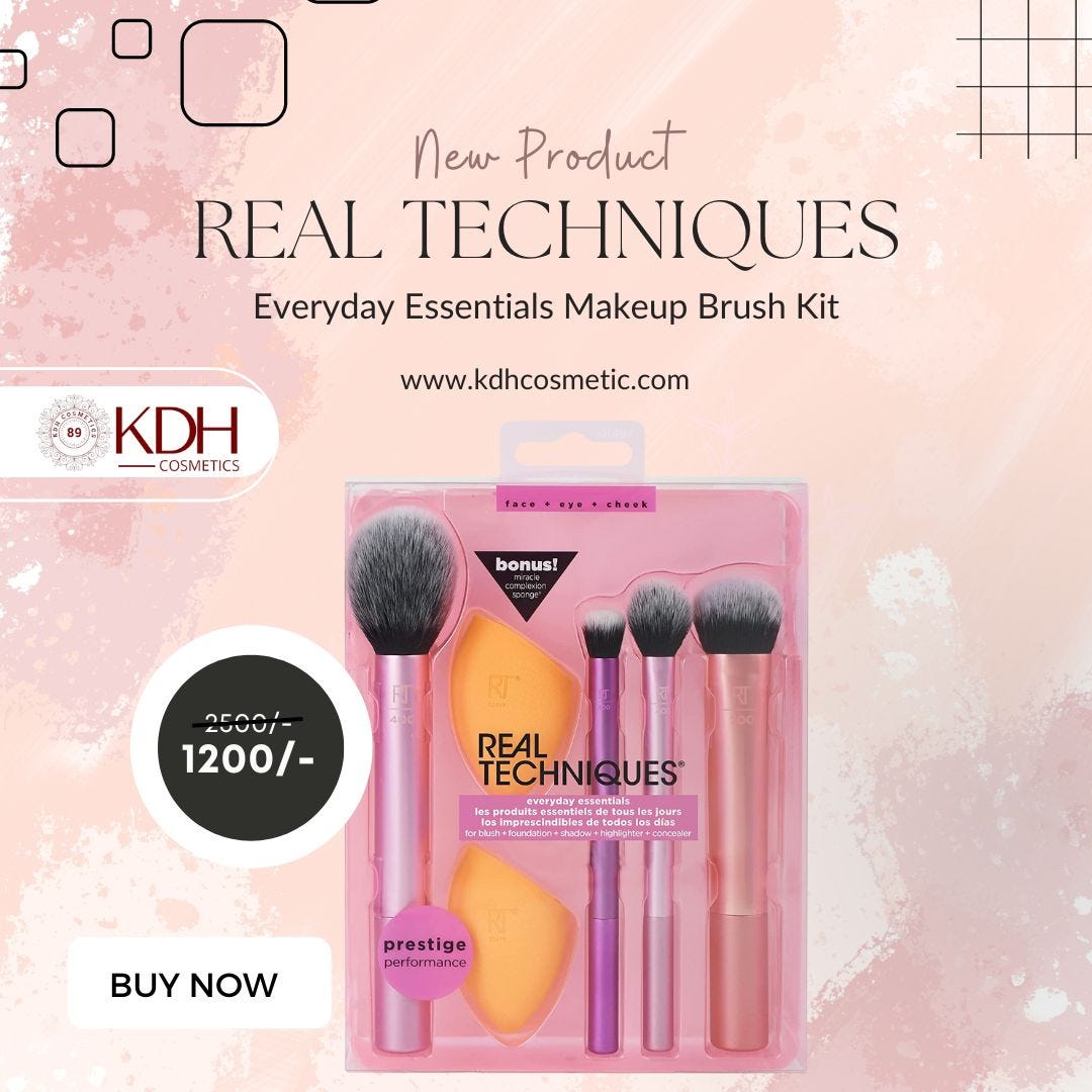 Real Techniques Everyday Essentials Makeup Brush Kit-KDH Cosmetic | by ...