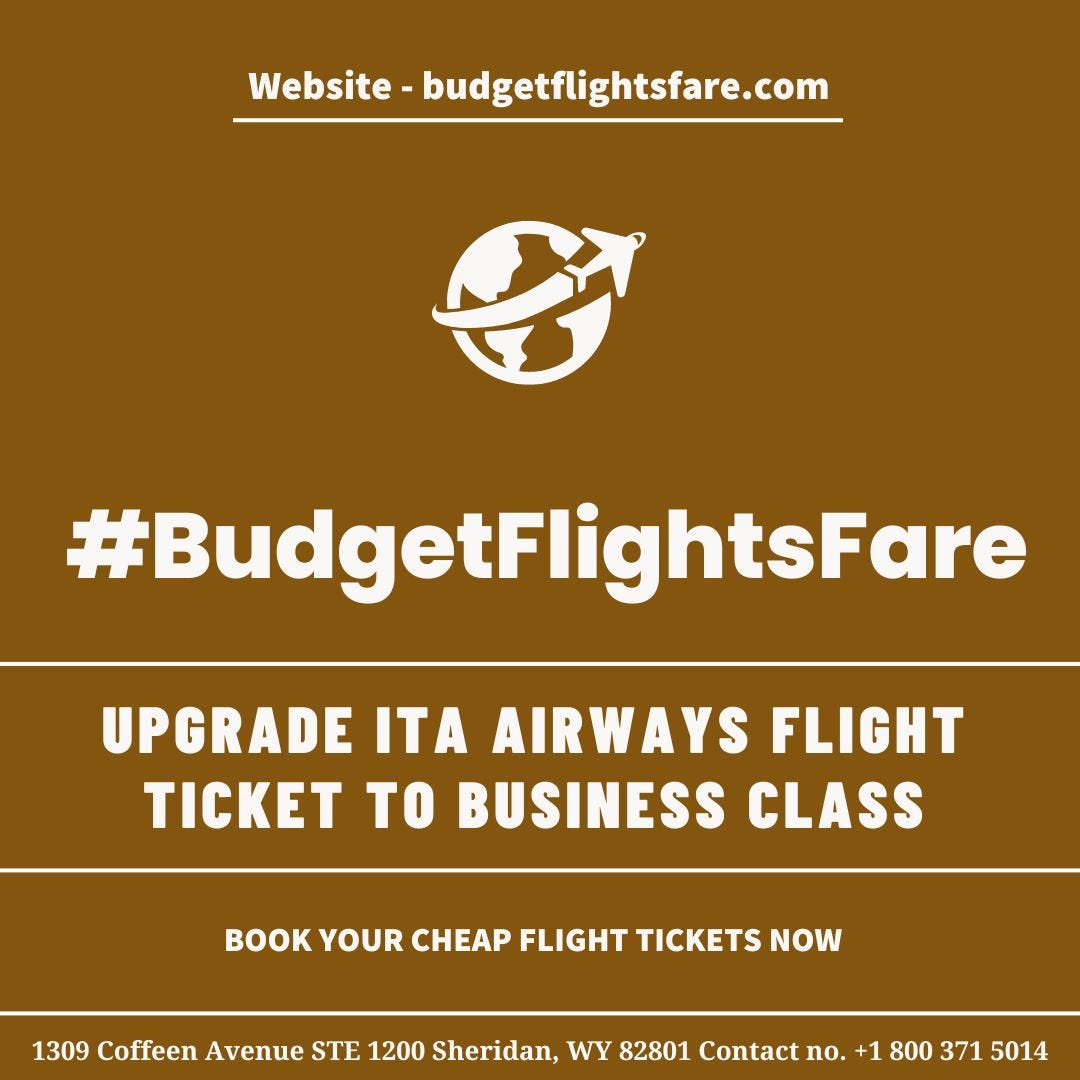 Upgrade ITA Airways flight ticket to business class - budgetflightsfare ...