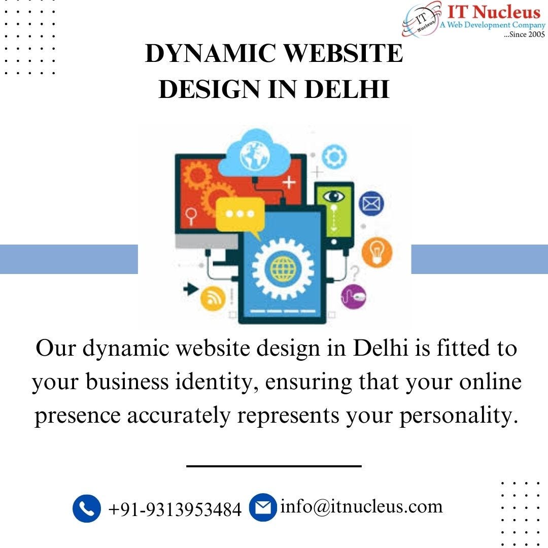 Dynamic website design in Delhi | ITNucleus - Itnseo - Medium