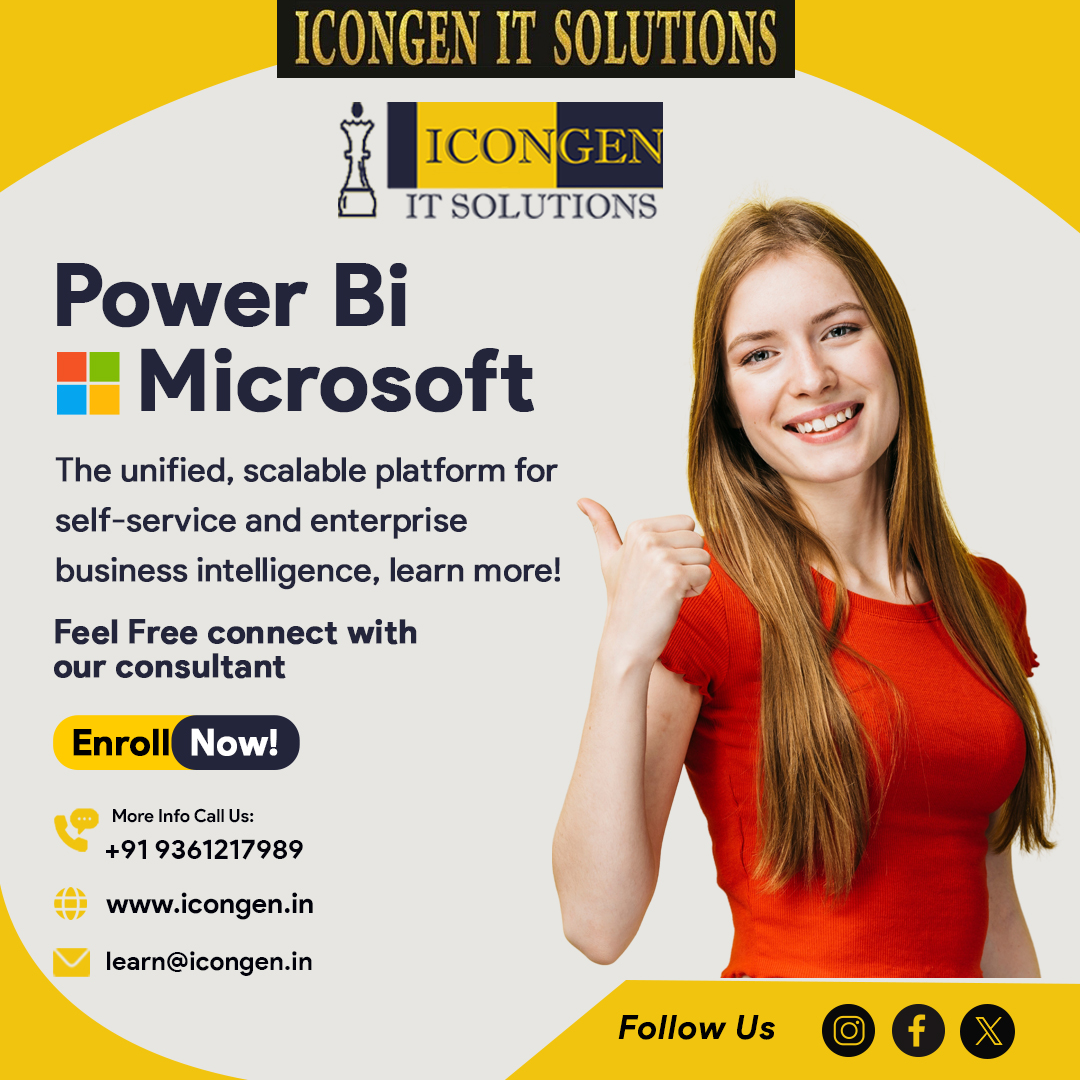 🚀 Boost Your Career with Power BI Certification! 🚀 🎓 iconGen IT Solutions proudly presents the ...
