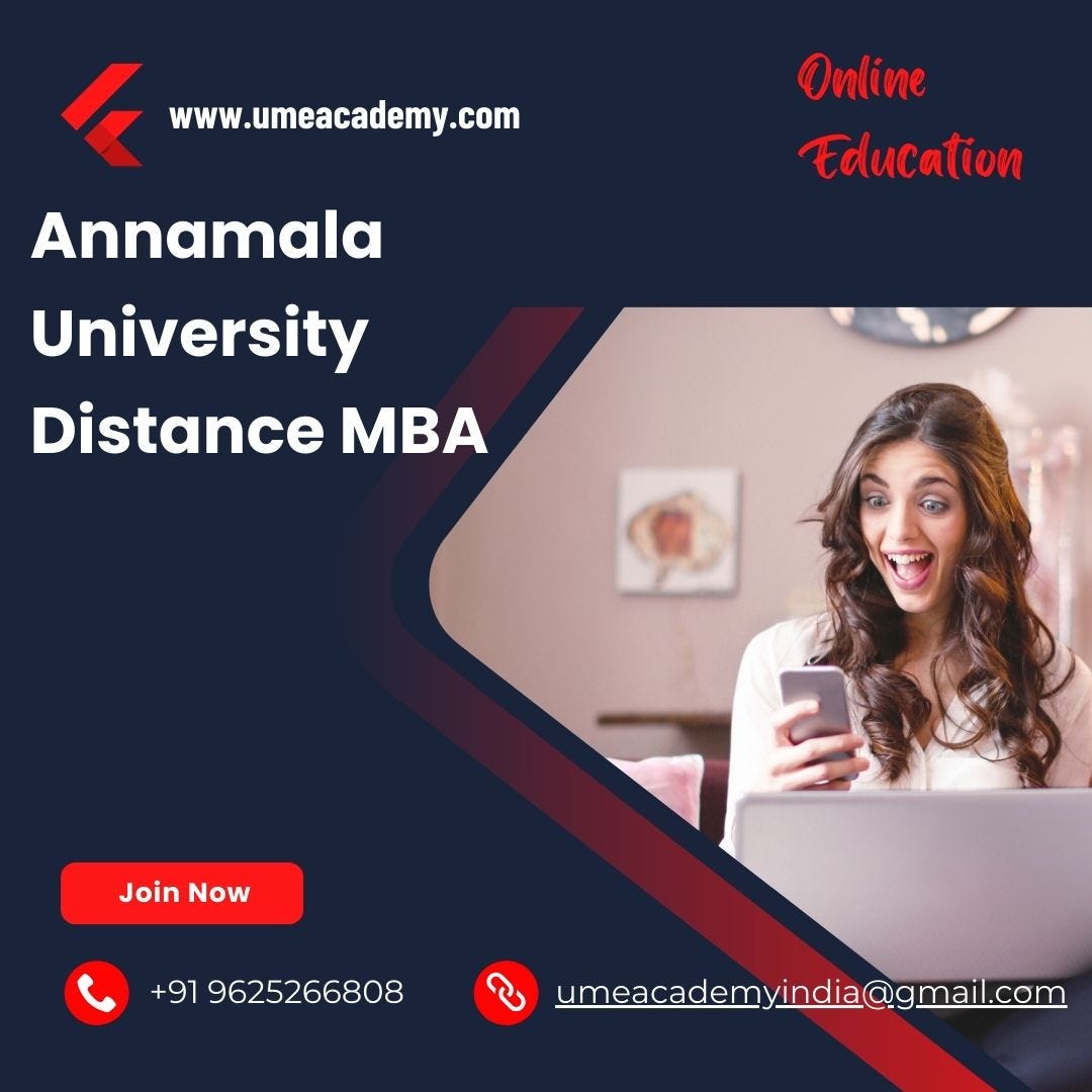 Annamala University Distance MBA - umeacademy.com - Medium
