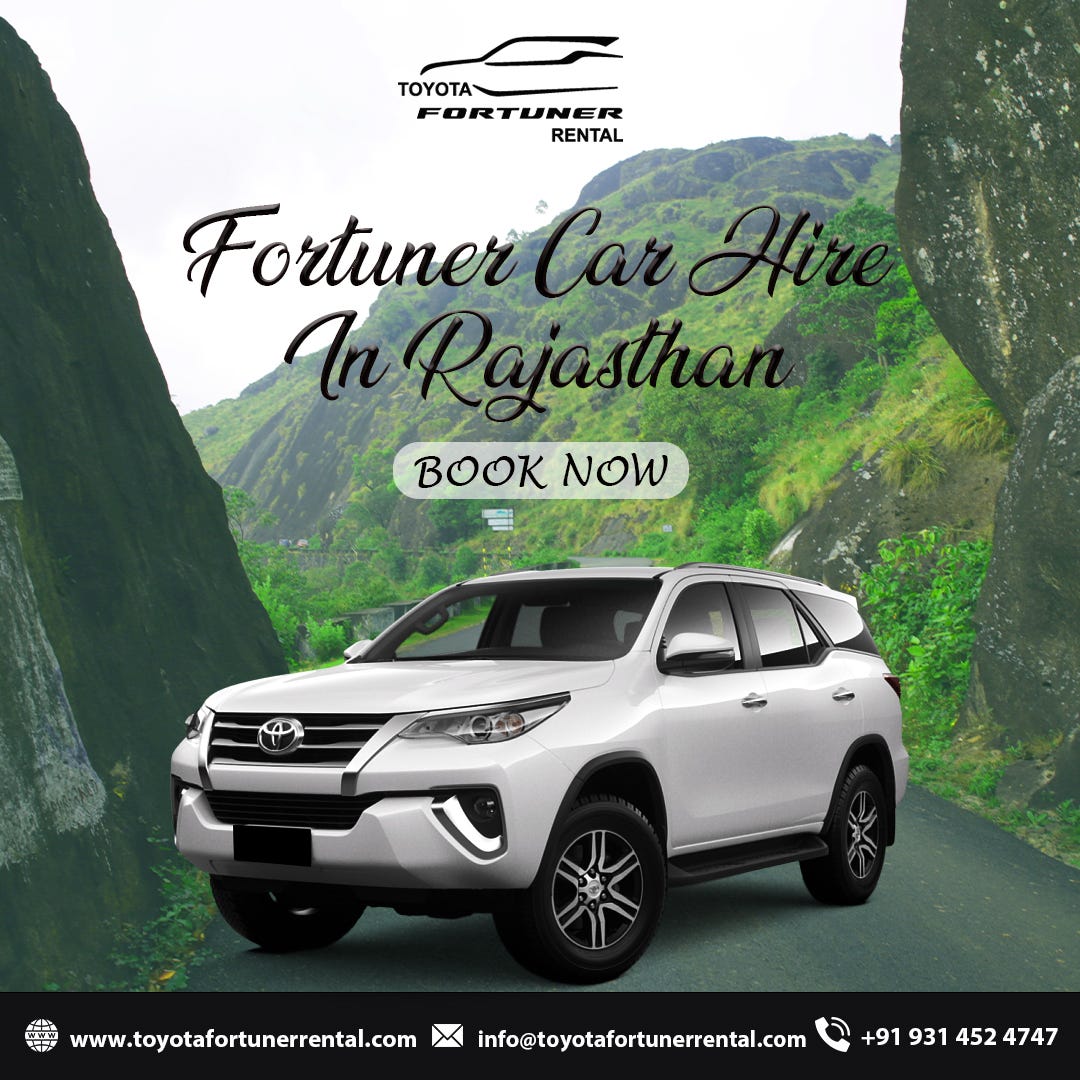 The Ultimate Fortuner Car Rental Experience in Jaipur | by Toyota ...