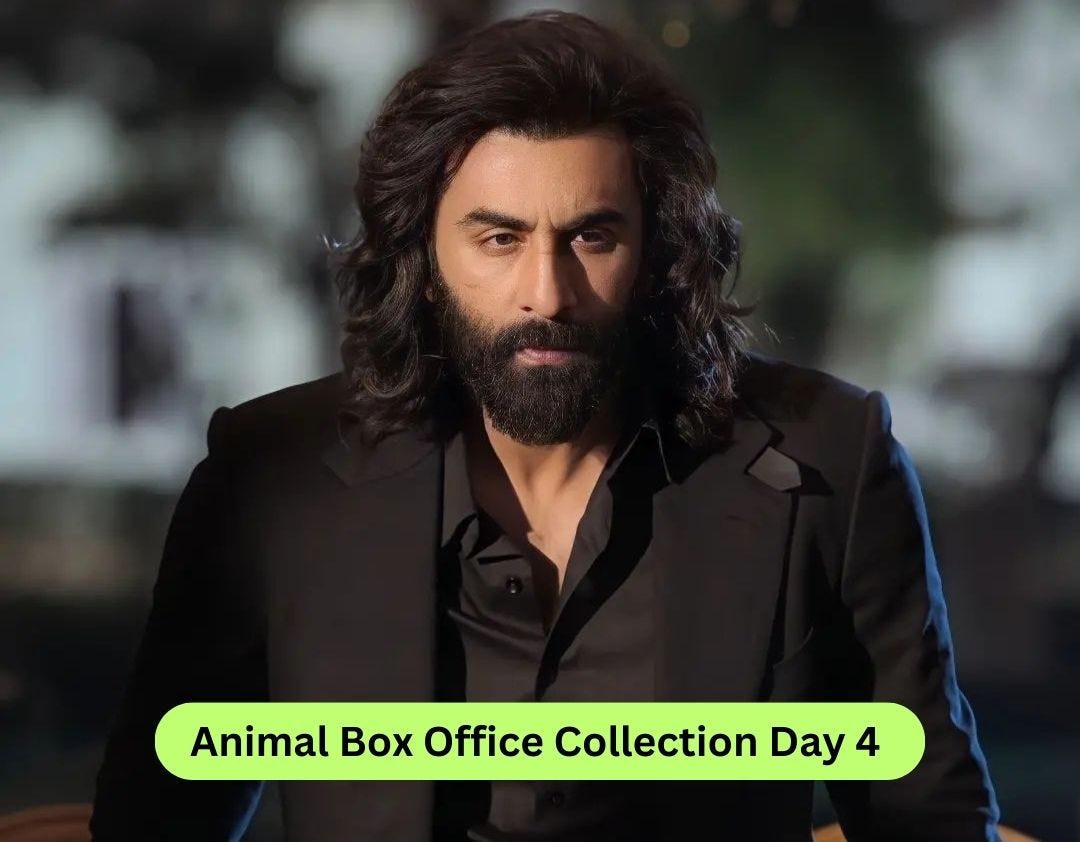 Animal Box Office Collection Day 4 - Enjoy Taaza - Medium