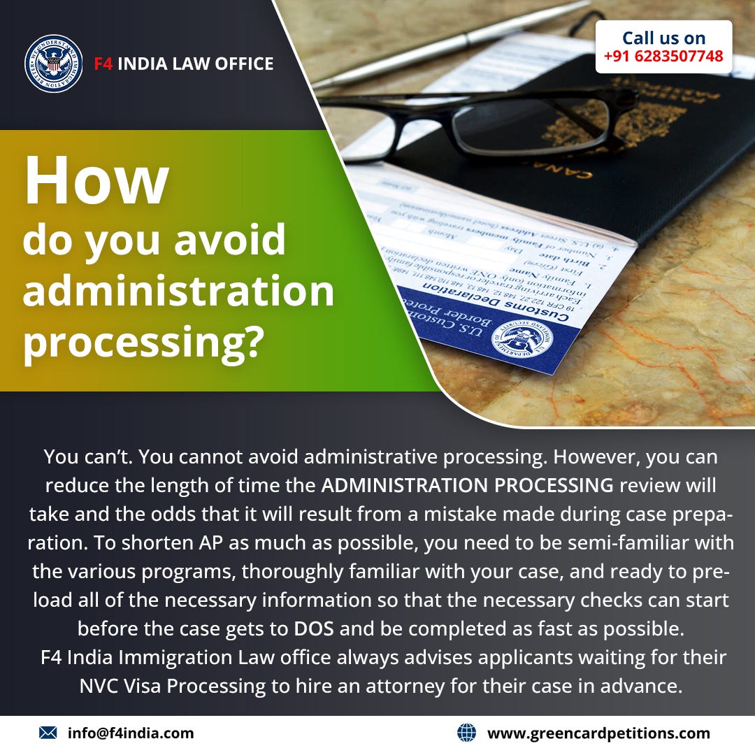 F4 India | How do you avoid administration processing ...