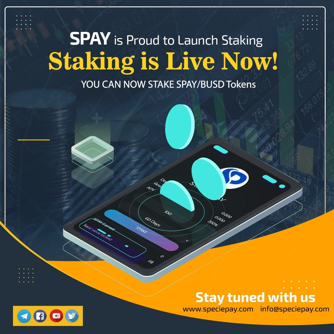 You Can Now Stake SPAY / BUSD Tokens Join The PRESALE. . . #NFT # #DeFi ...