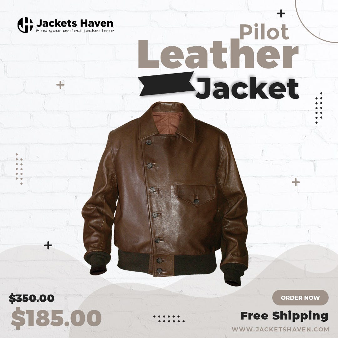 Buy Pilot Leather Jacket https://jacketshaven.com/collections/pilot ...