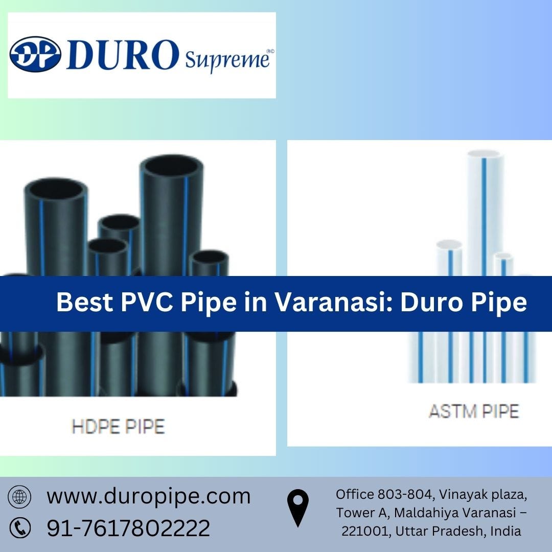 Best PVC Pipe in Varanasi: Duro Pipe - Duropipe - Medium