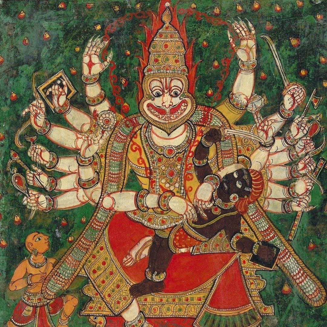 Lord Narasimha And Shiva Sarabha