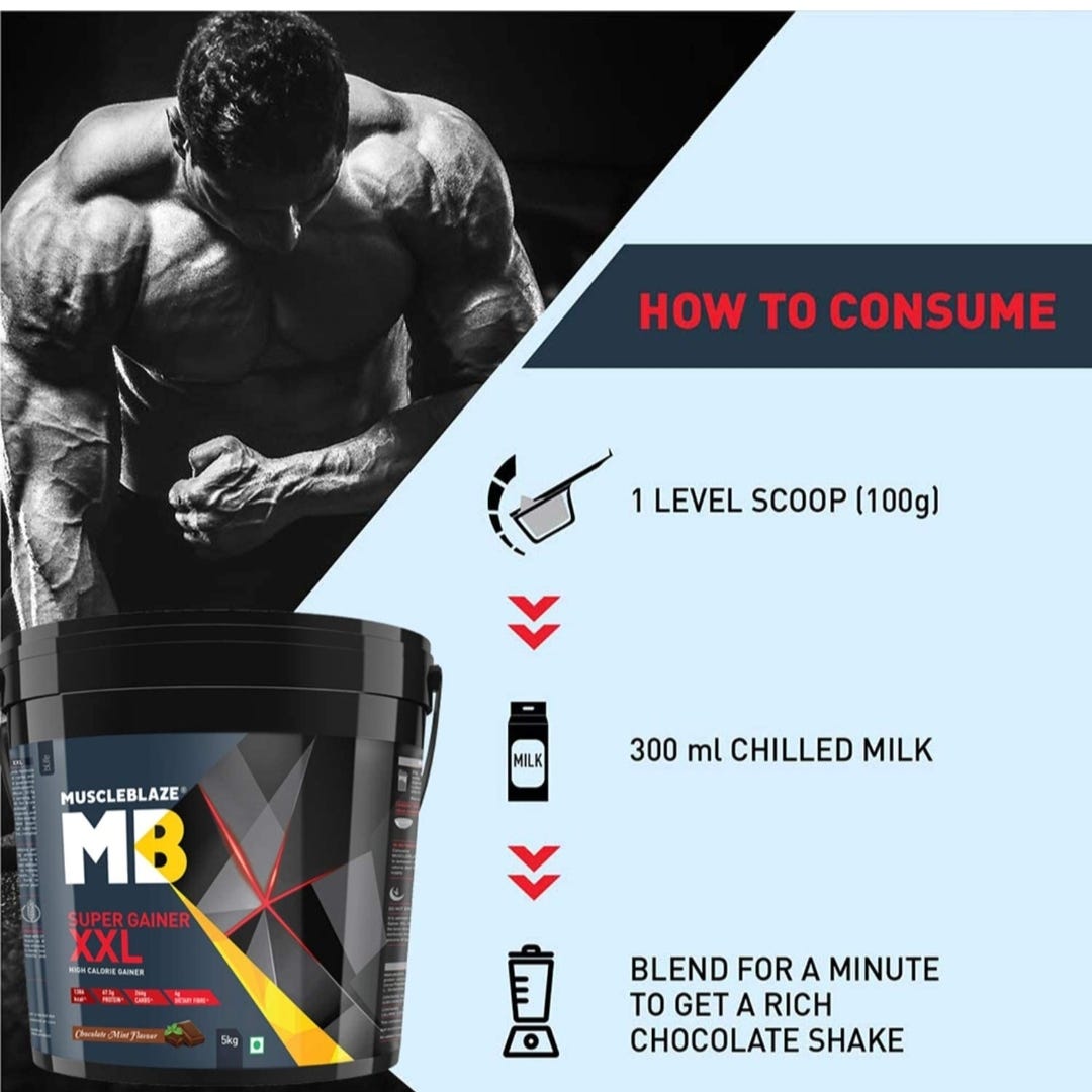 https://amzn.to/3Ftruru MuscleBlaze Super Gainer XXL, For Muscle Mass ...