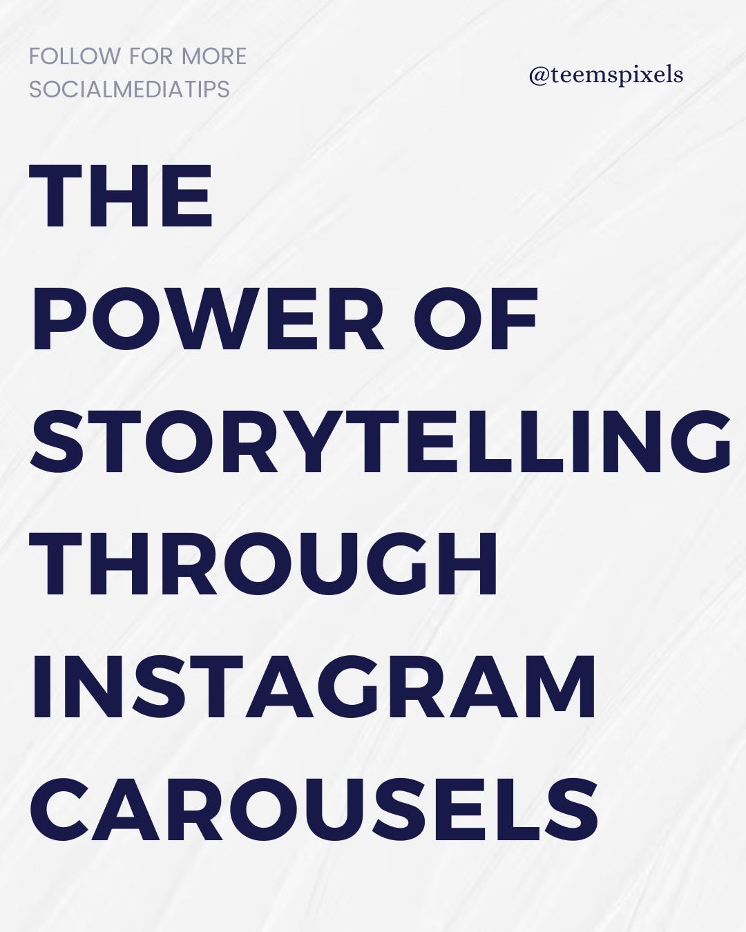 The power of storytelling through Instagram carousels | by Adedipe ...