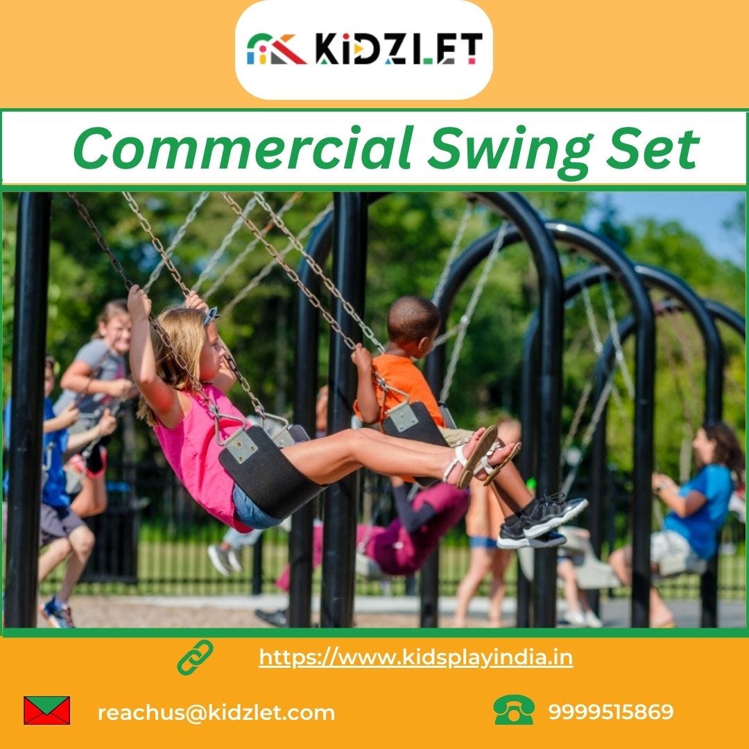 Commercial Swing Set: - Kidzlet Play Structures Pvt. Ltd - Medium