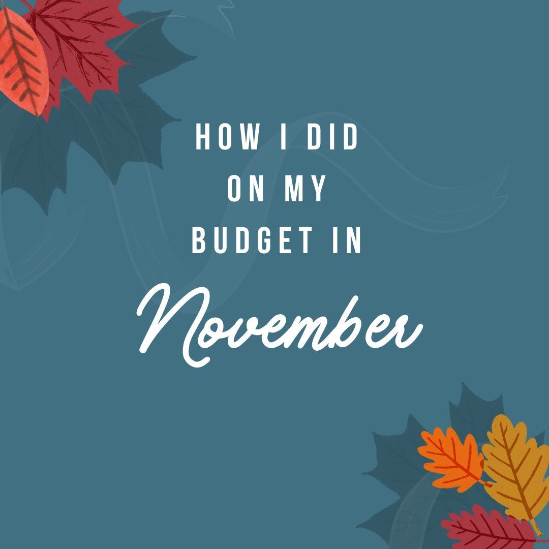 How I Did On My November Budget | Medium