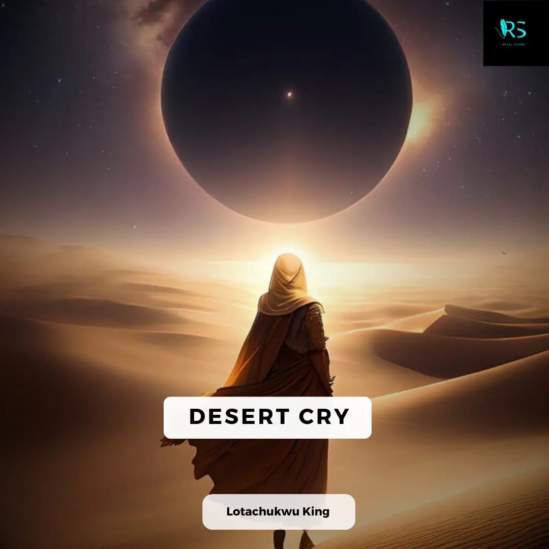 The Desert Cry Oh whisper, whisper Sing oh sing dry eerie desert As I ...